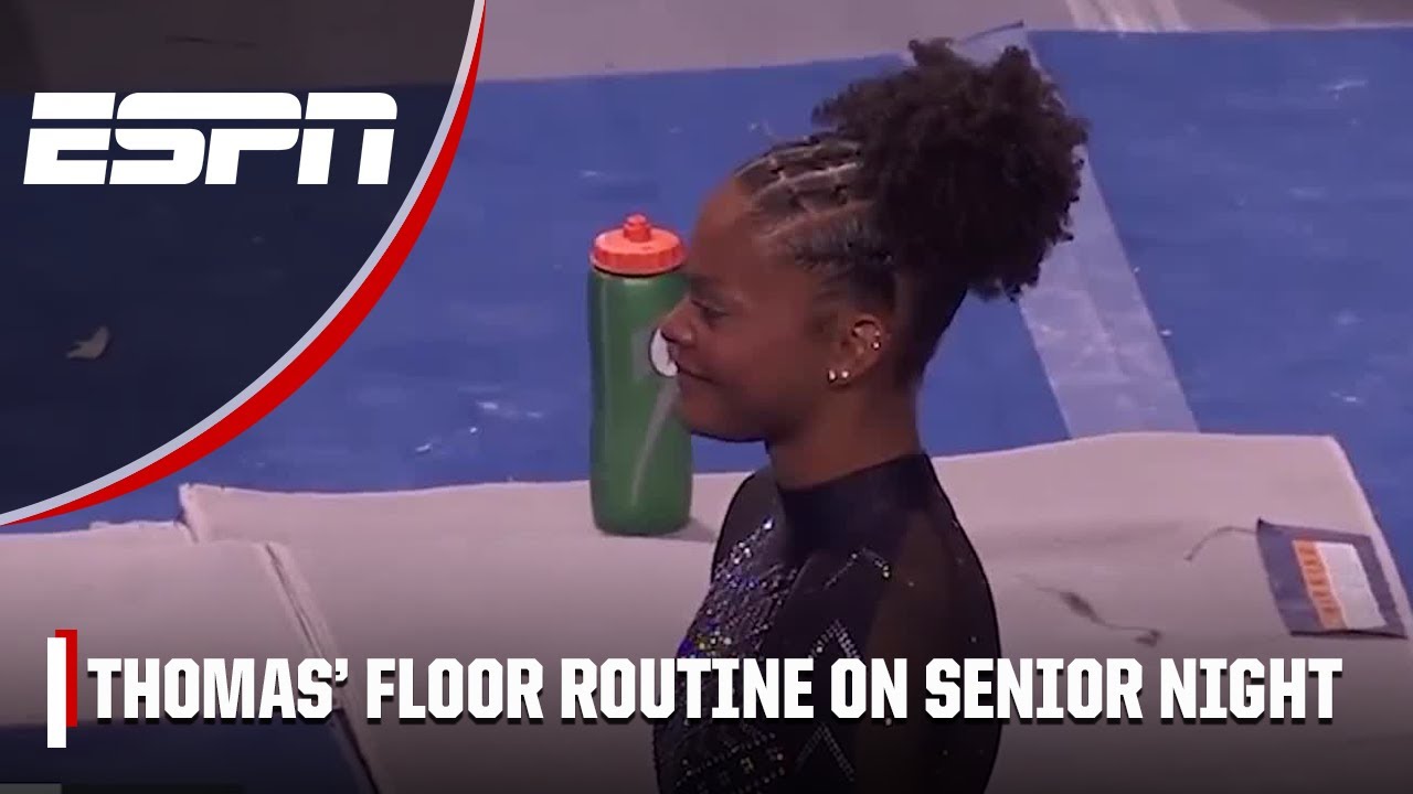 Trinity Thomas’ floor routine on Senior Night | ESPN Gymnastics - YouTube