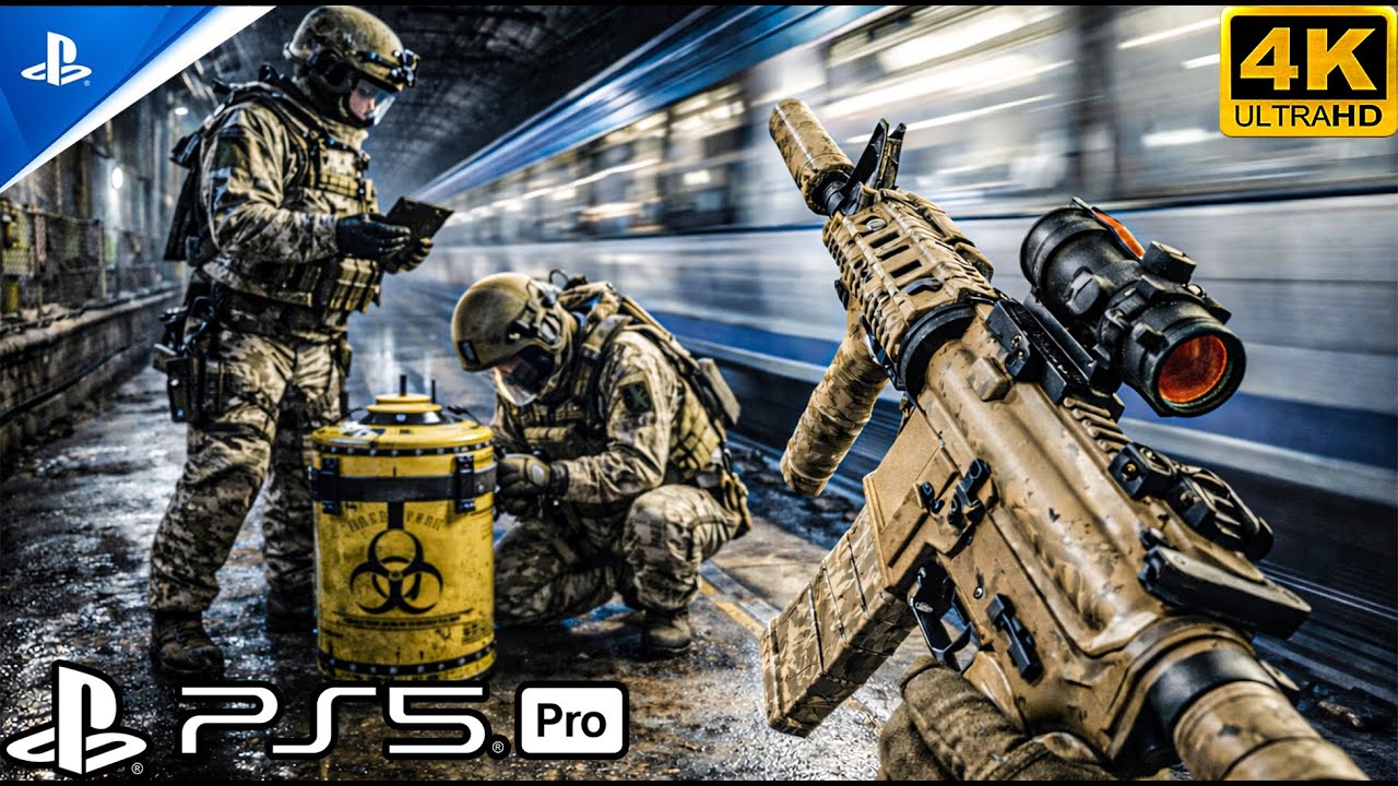 BOMB THREAT INSIDE SUBWAY TUNNEL (PS5) Realistic ULTRA Graphics ...