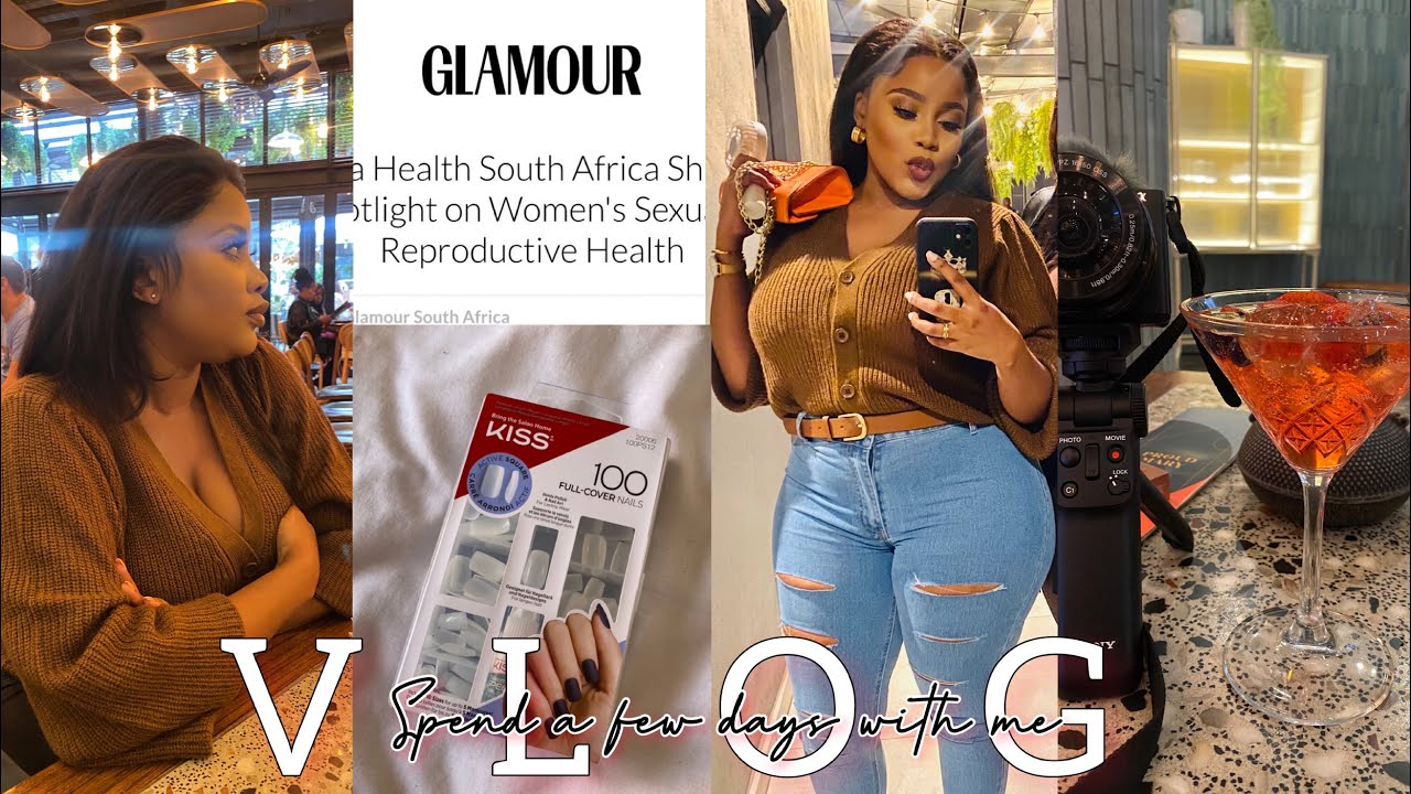 Weekly VLOG: I’m on Glamour 🎉| Stick on 💅🏽 tutorial | A boozy Lunch 🥗🍸 ...