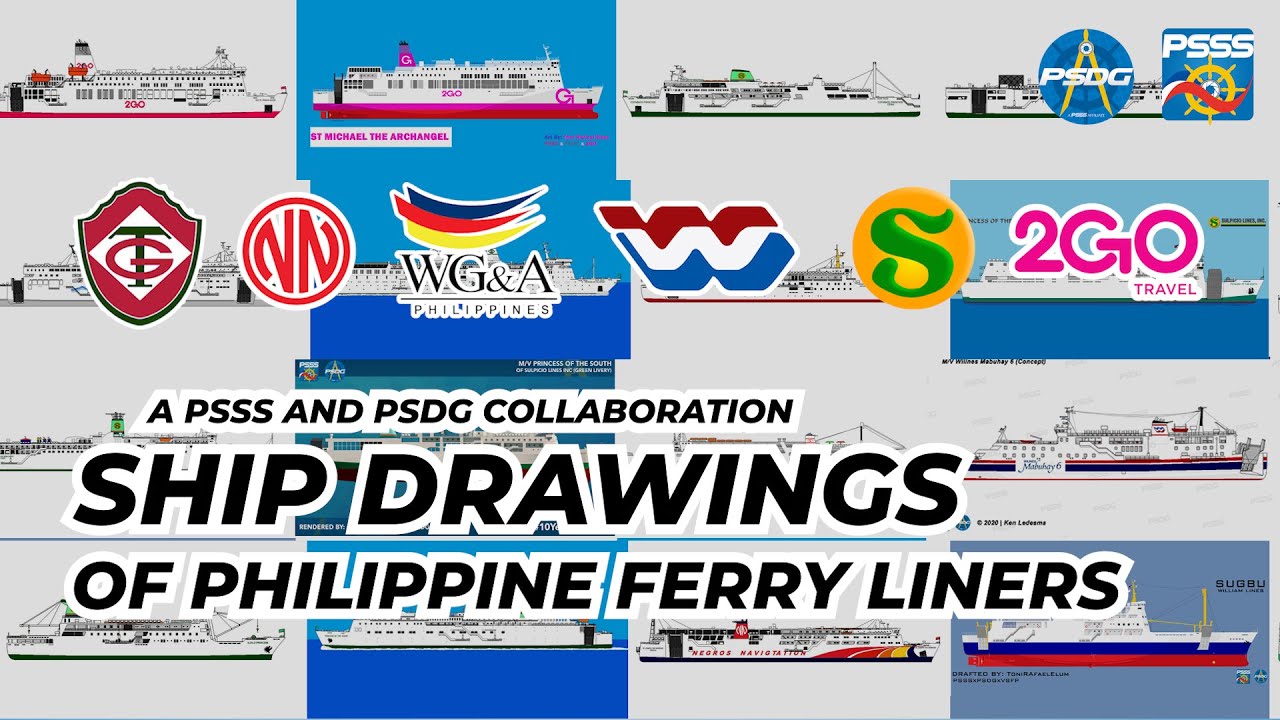 Ship Drawings of Philippine Ferry Liners | WG&A, NN, Sulpicio Lines ...