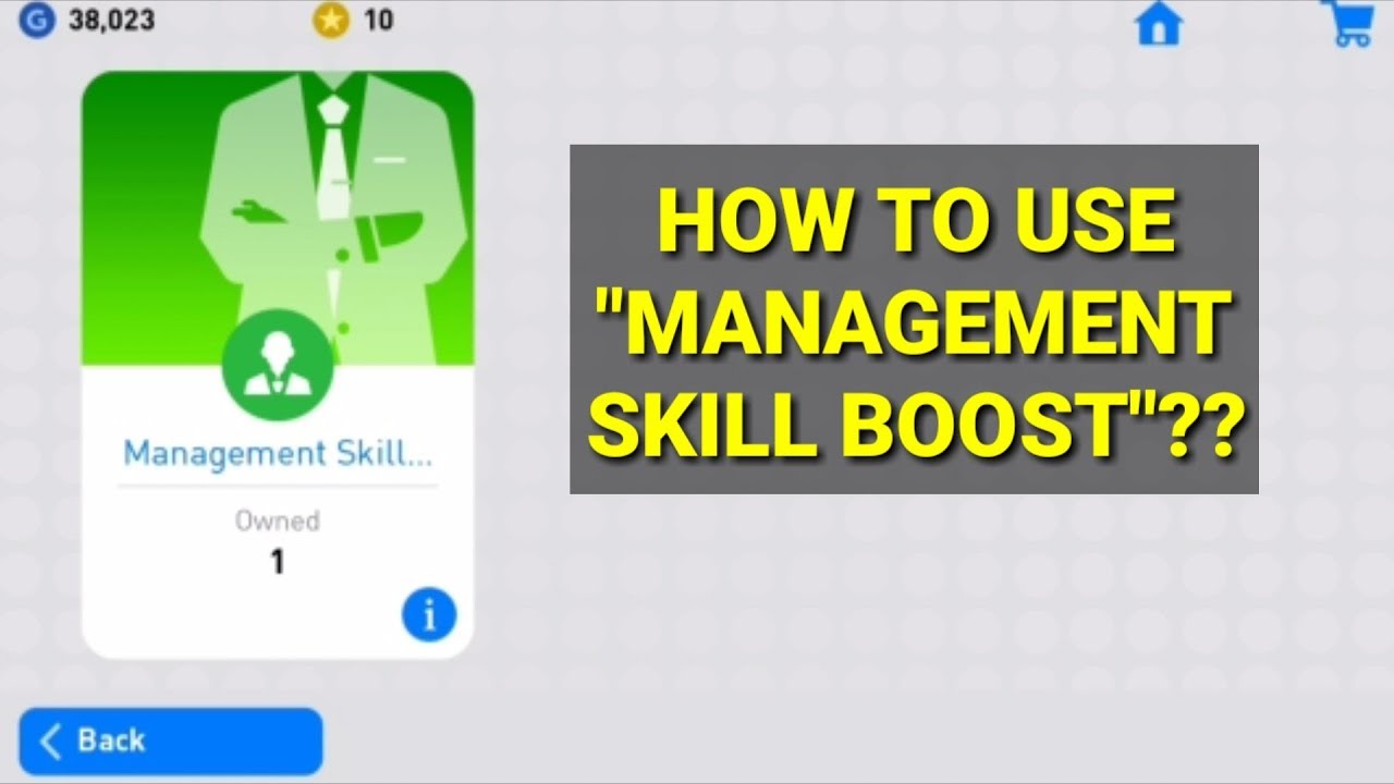 HOW TO USE "MANAGEMENT SKILL BOOST"?? || ALL DETAILS EXPLAINED || - YouTube