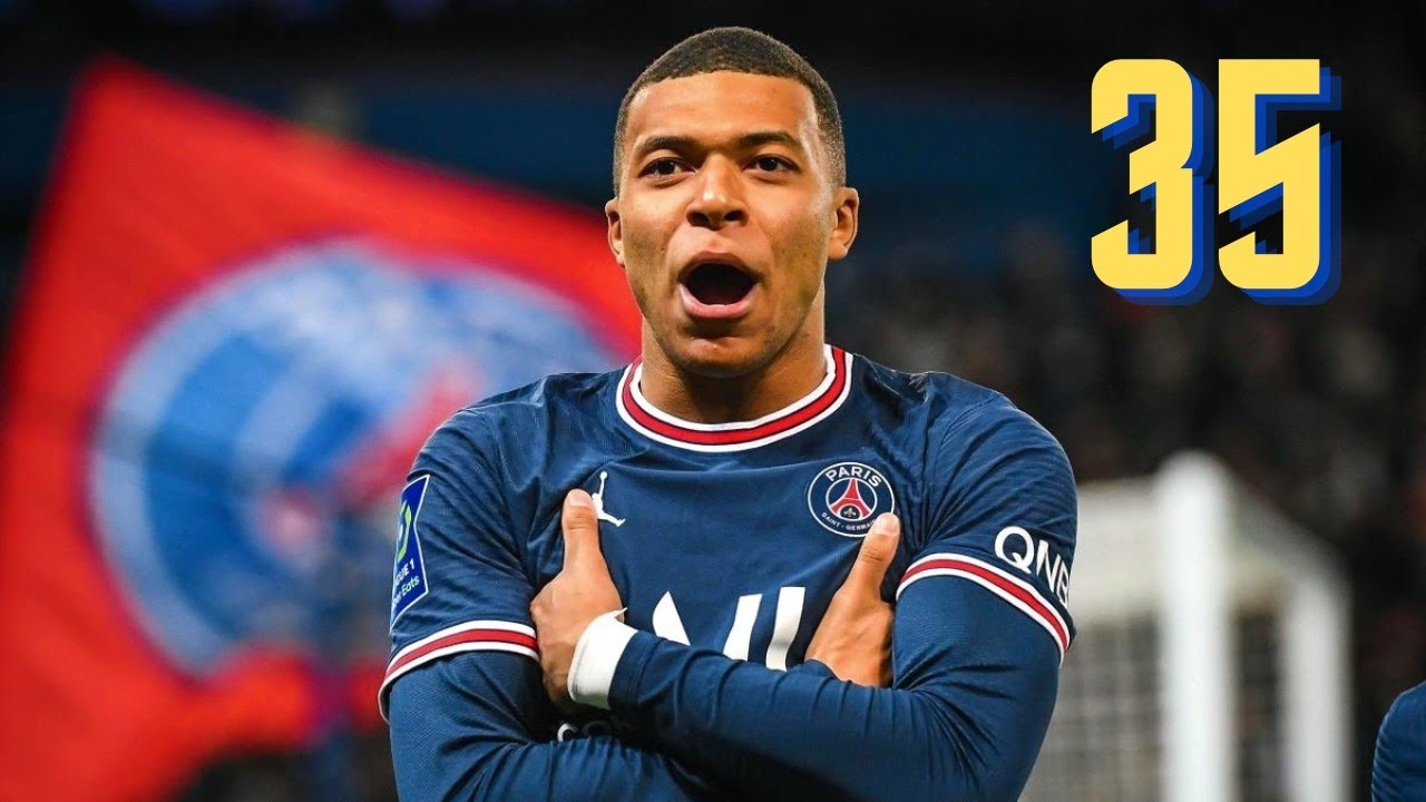 Kylian Mbappe - All 35 UCL goals (2017-22) with commentary - YouTube