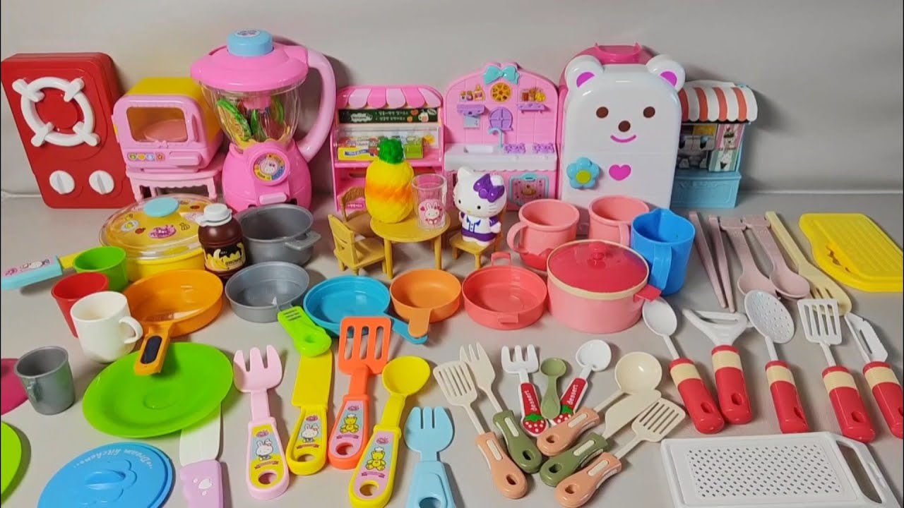 17 Minutes Satisfying with Unboxing Hello Kitty Sanrio Kitchen Set ...
