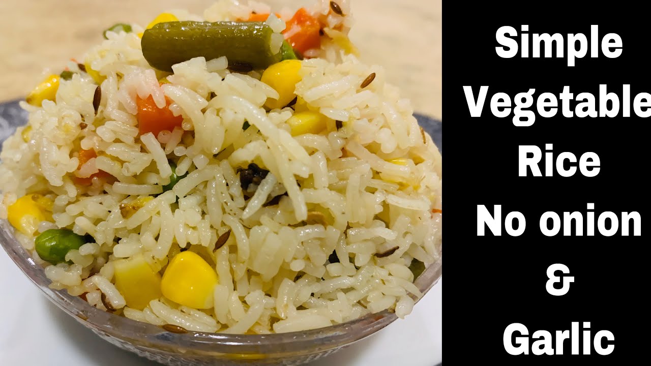 #Simple Vegetable Rice #Simple Vegetable Rice with 3 Ingredients #Quick ...