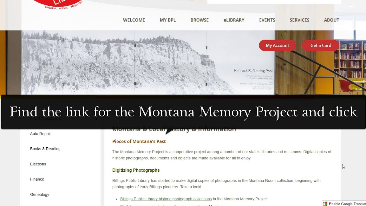 Montana Memory Project via Billings Public Library - YouTube