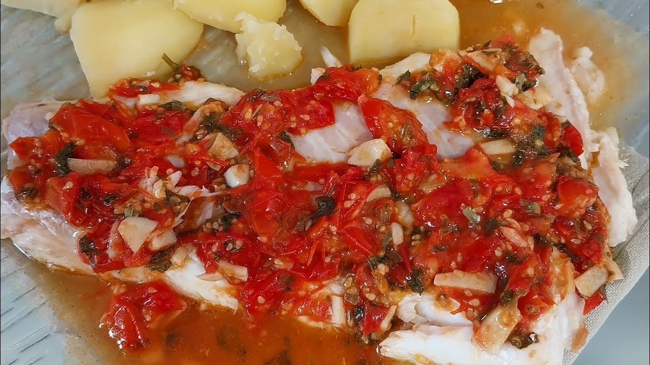 poisson sauce provençale, cabillaud ou autres - YouTube