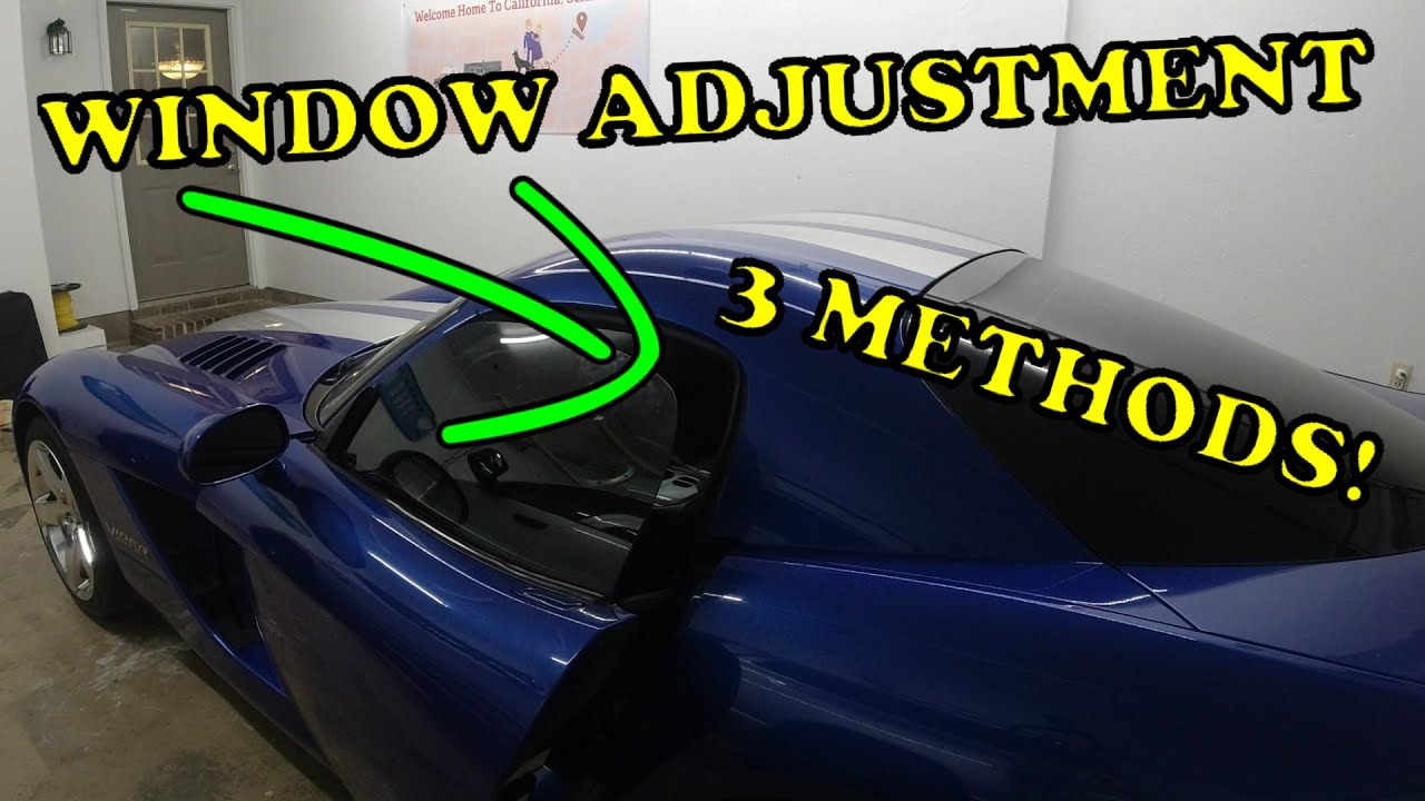 How to Adjust a 03-10 Dodge Viper Window Regulator! 3 different methods ...