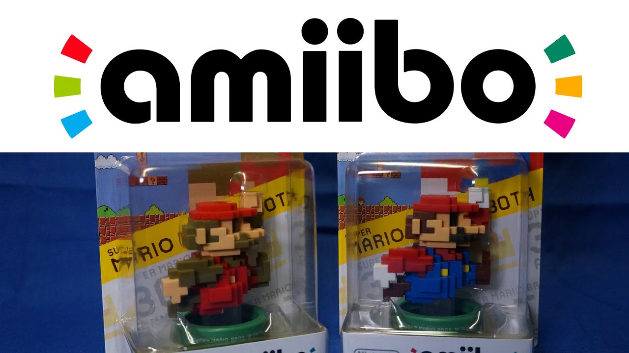 Nintendo amiibo - 8-bit Mario Classic and Modern Colour - YouTube