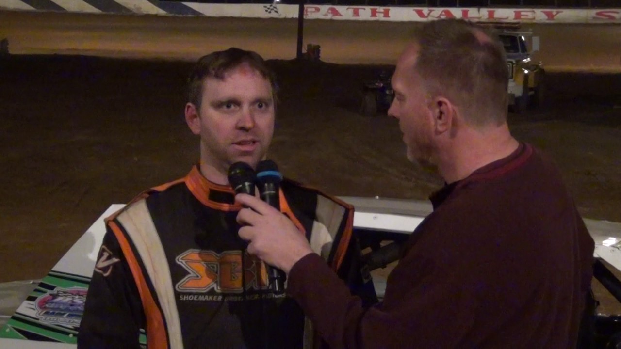 Shawn Shoemaker in victory lane at Path Valley 3-24-17 - YouTube