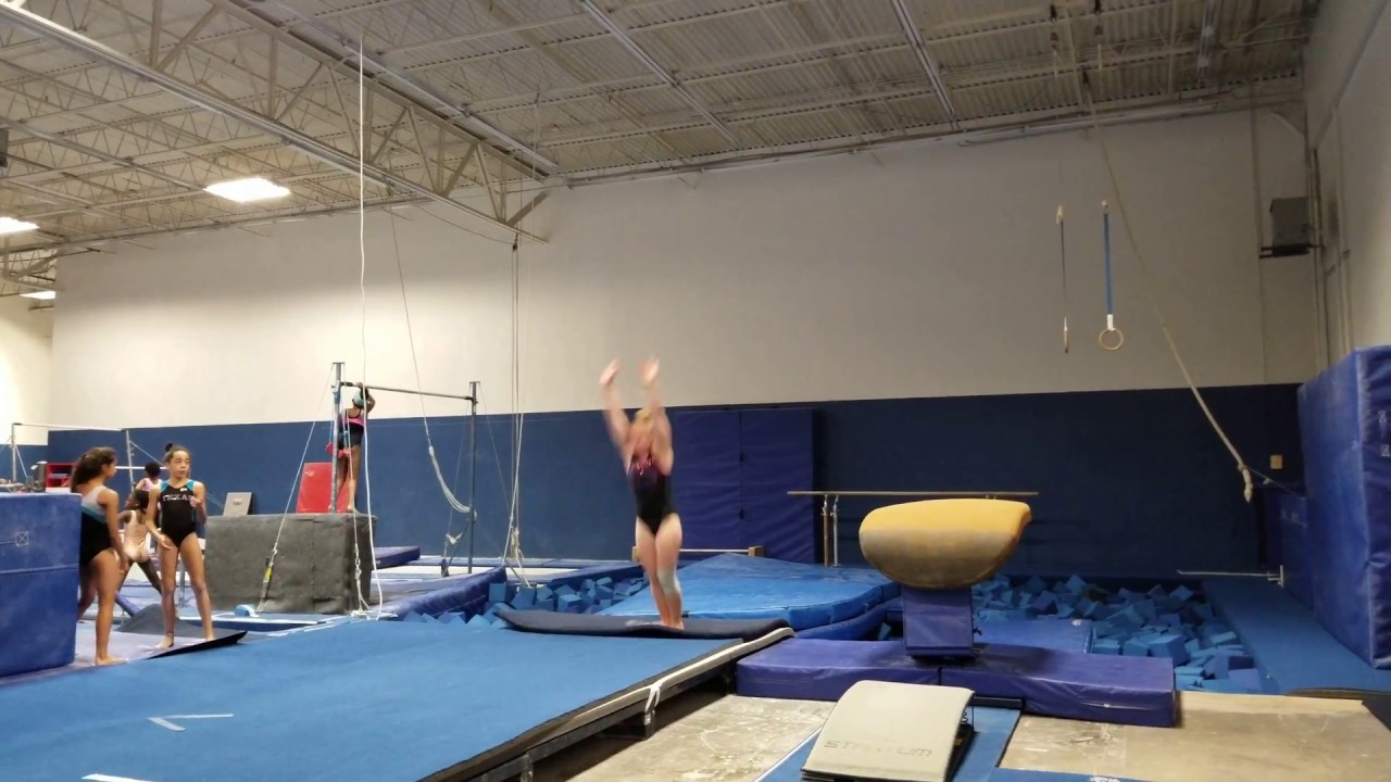 Round Off Back Handspring Double Pike: Devyn Golden Class of 2020 - YouTube