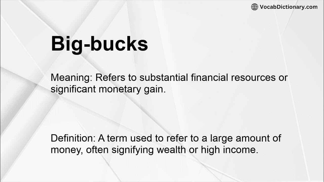 Big bucks Meaning YouTube big-bucks-meaning-youtube