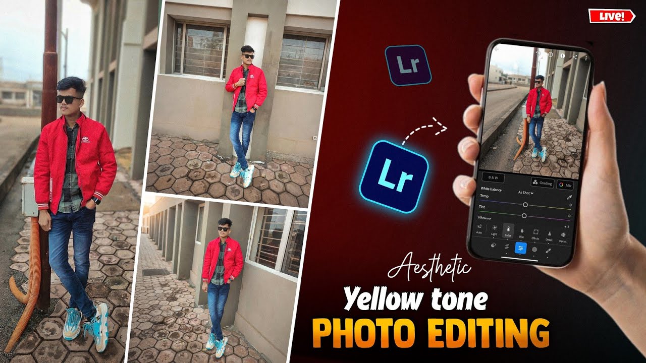 Lightroom Mobile Cinematic Yellow Tone Photo Retouching || Lightroom ...