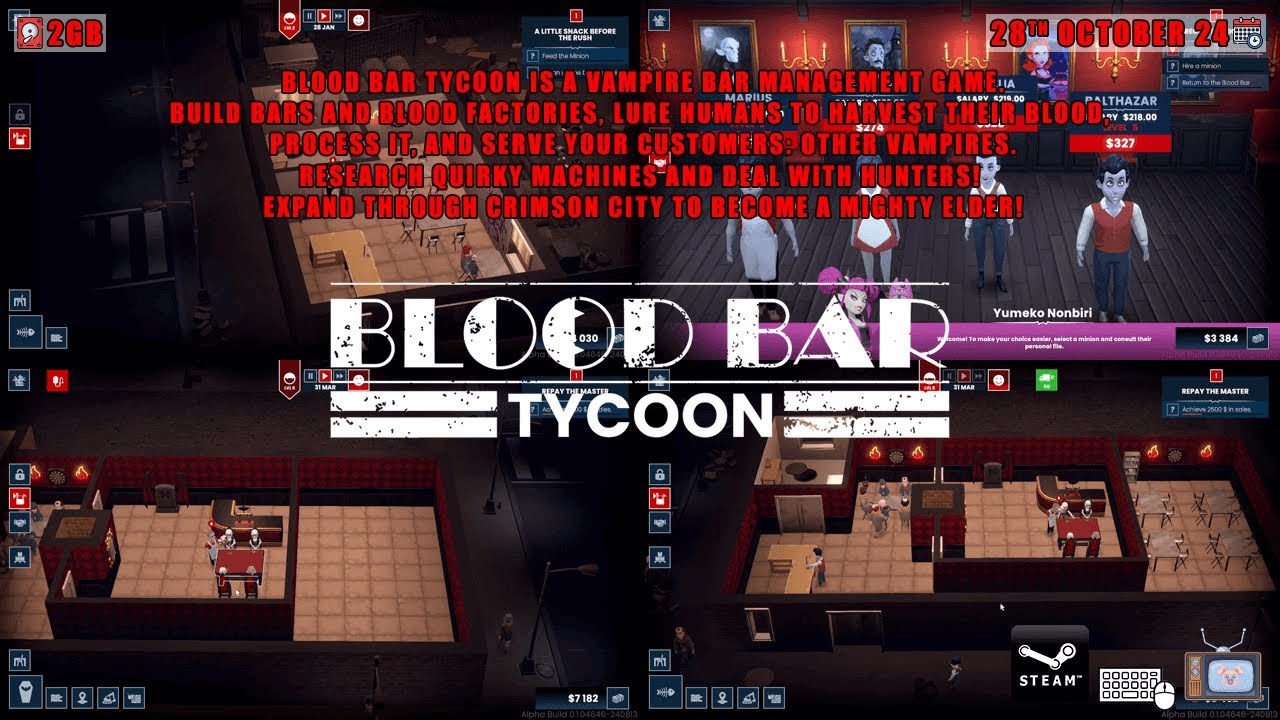 Blood Bar Tycoon: [PC] - is a vampire bar management game. Build bars ...