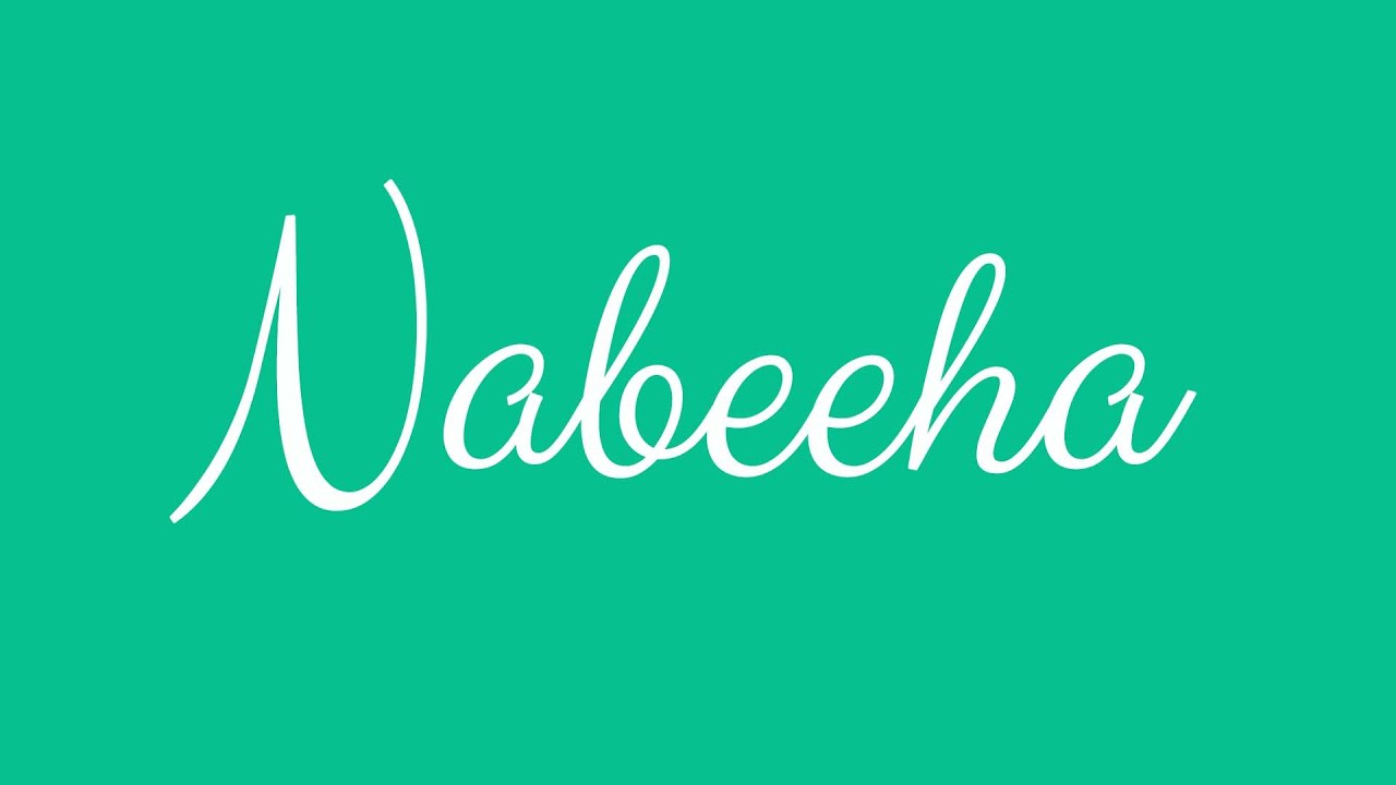 Nabeeha English Cursive Handwriting Tutorial - YouTube