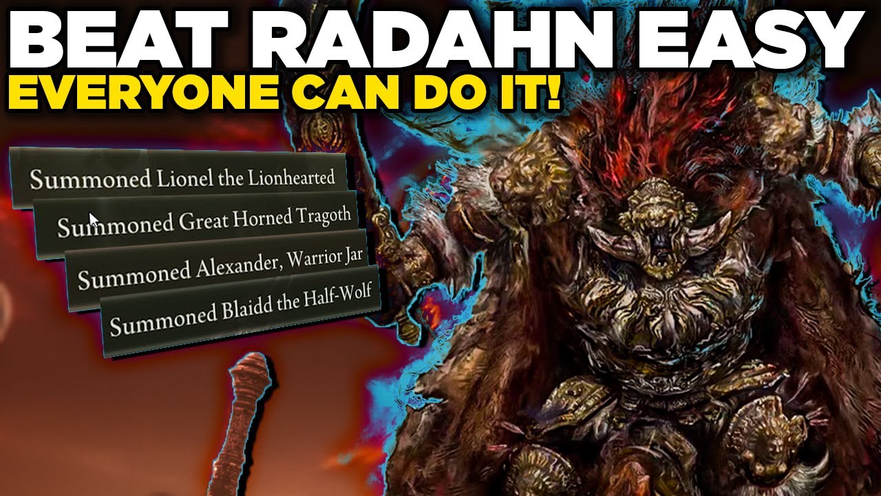 How to beat General Radahn easy with Summons! Everyone can do it - YouTube