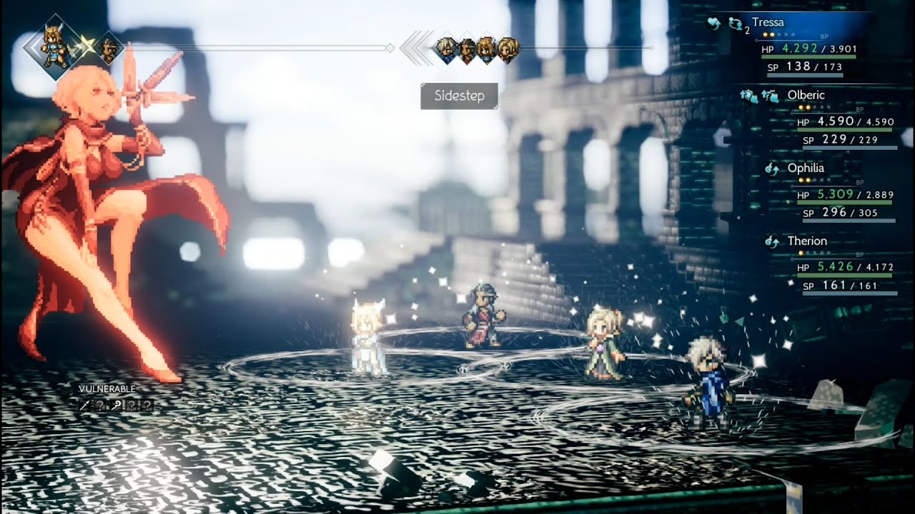 OCTOPATH TRAVELER - Esmeralda (Tressa Chapter 4 Boss Battle, Grandport ...