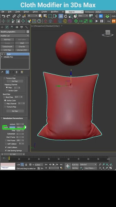 Cloth Modifier in 3Ds Max #3d #zajno #shorts #short #animation #modifier - YouTube