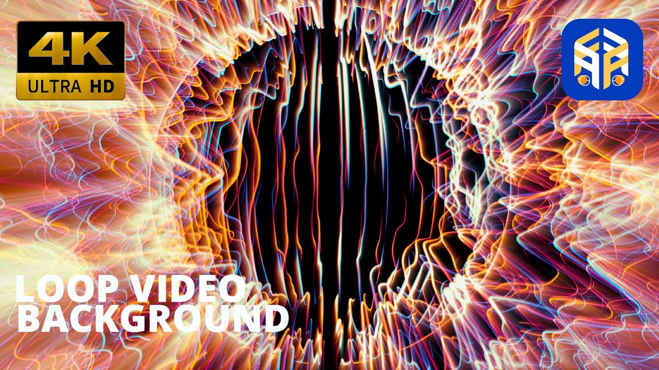 Free 4K Loop Video Background Fractal light strands ripple and shine No ...