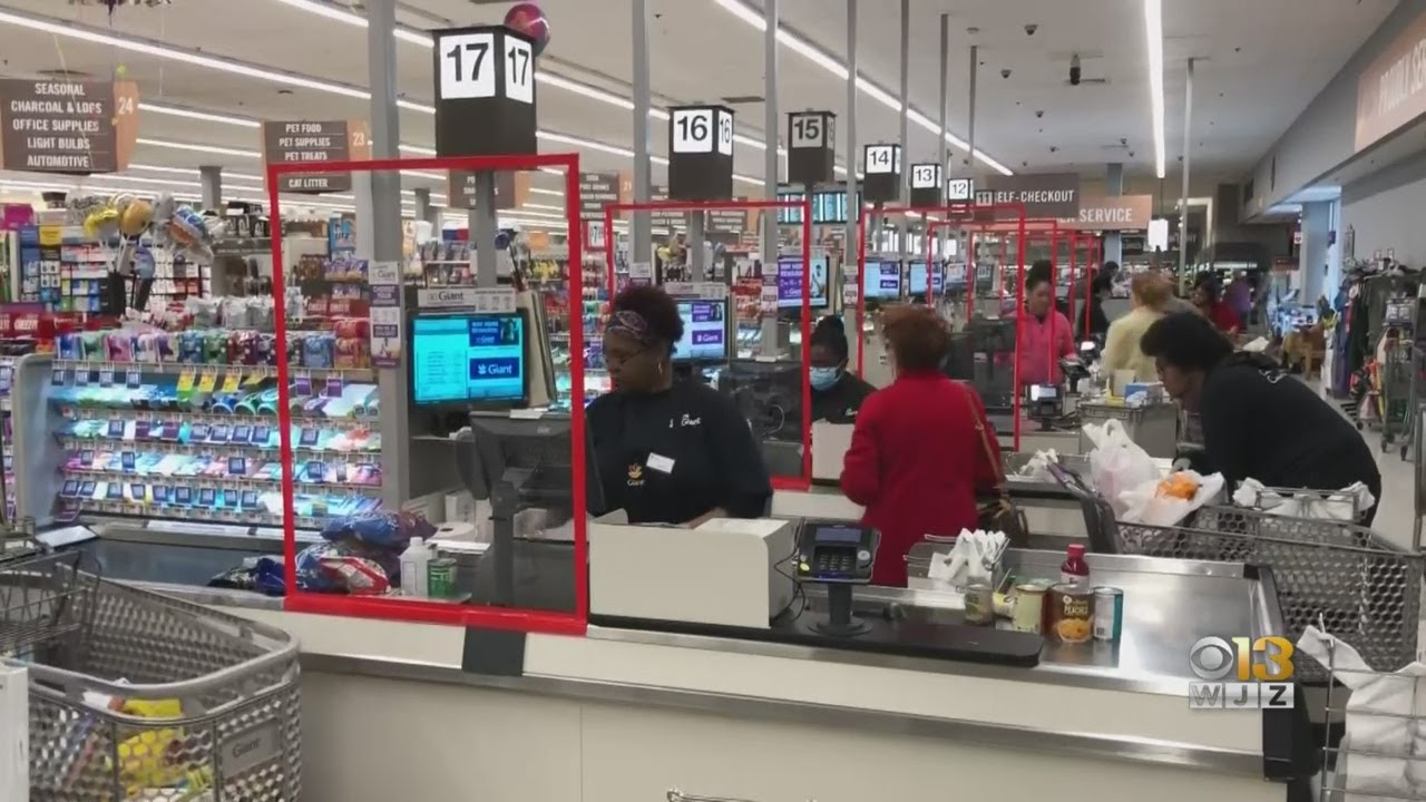 Plexiglass Barriers Installed At Some Area Grocery Store Checkout Lines ...