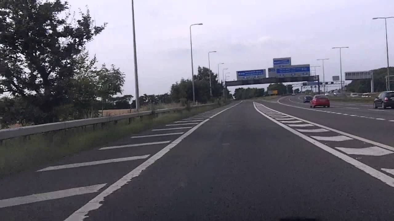M42 northbound J7 onto M6 westbound - YouTube