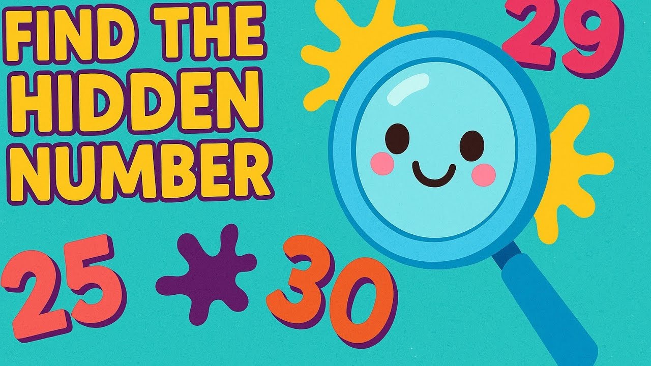 Find the Hidden Number (21-30) Game for Kids in Kindergarten Elementary ...