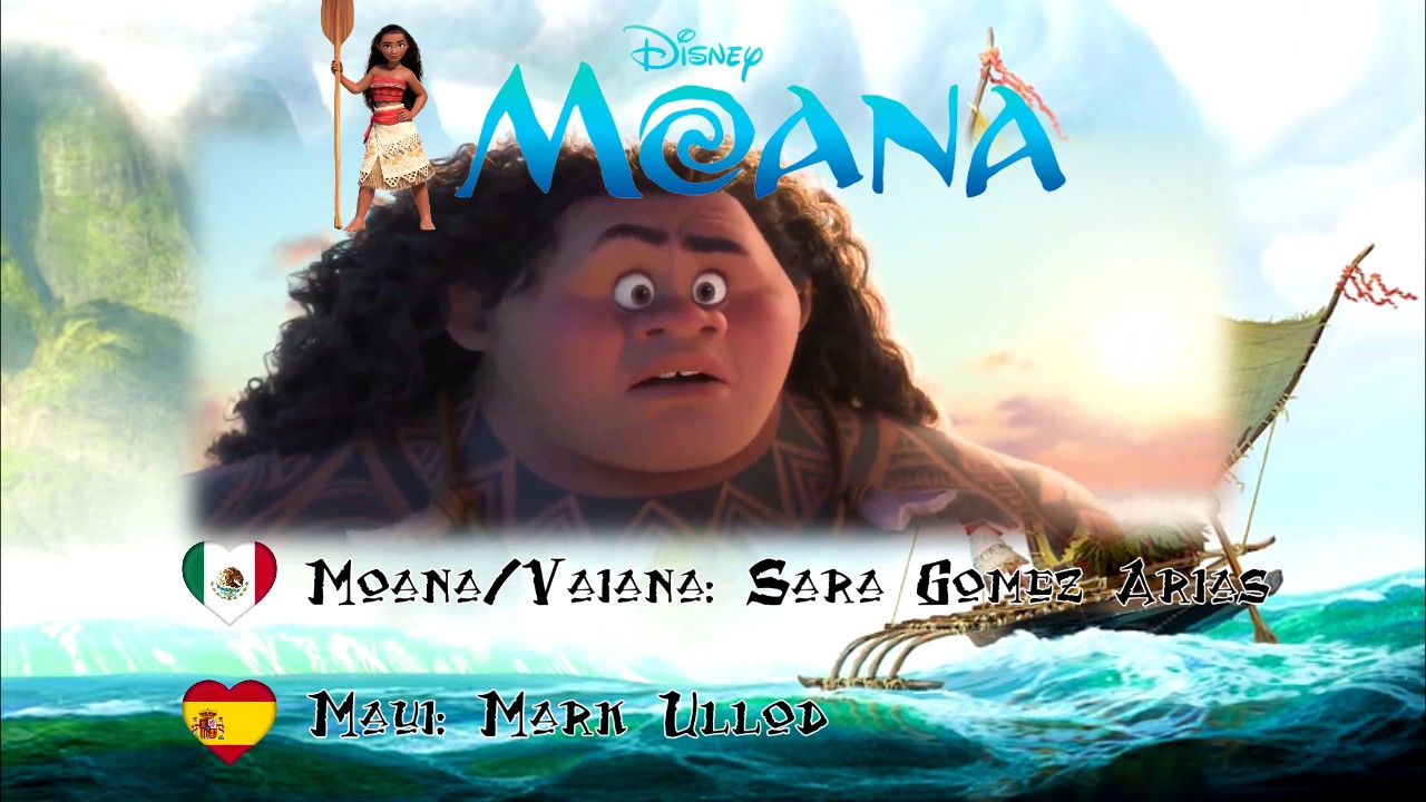 Spanish mix: Latin American Moana + Castilian Maui [El océano insiste ...