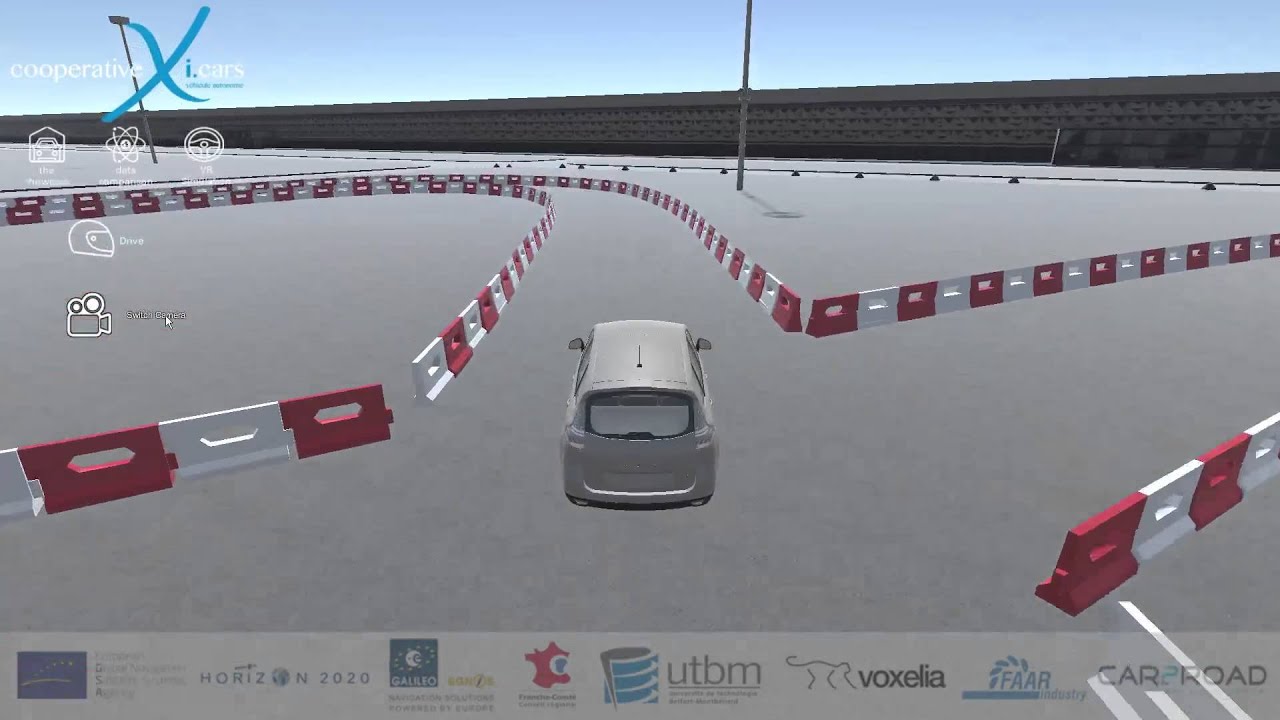 Egnos autonomous car simulator (2015) - YouTube