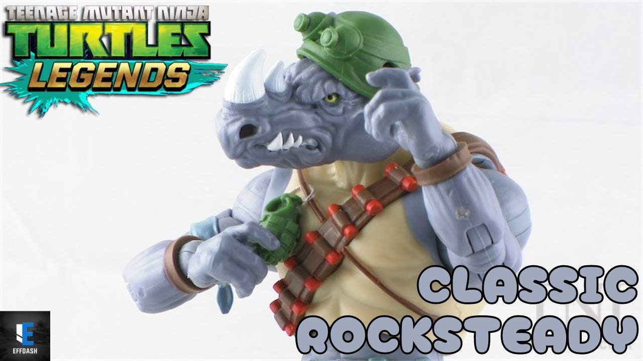 Humanoid Black Rhino with Super Strength, Classic Rocksteady - TMNT ...