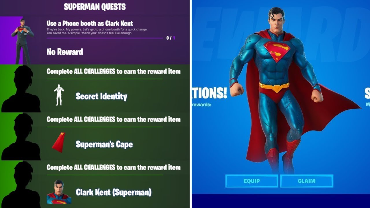 How to Complete All Superman Challenges in Fortnite! - YouTube