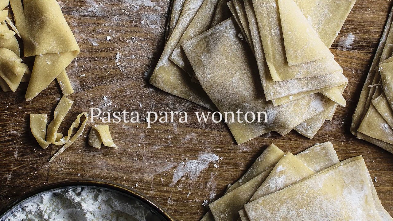 Cómo hacer pasta para wonton - YouTube