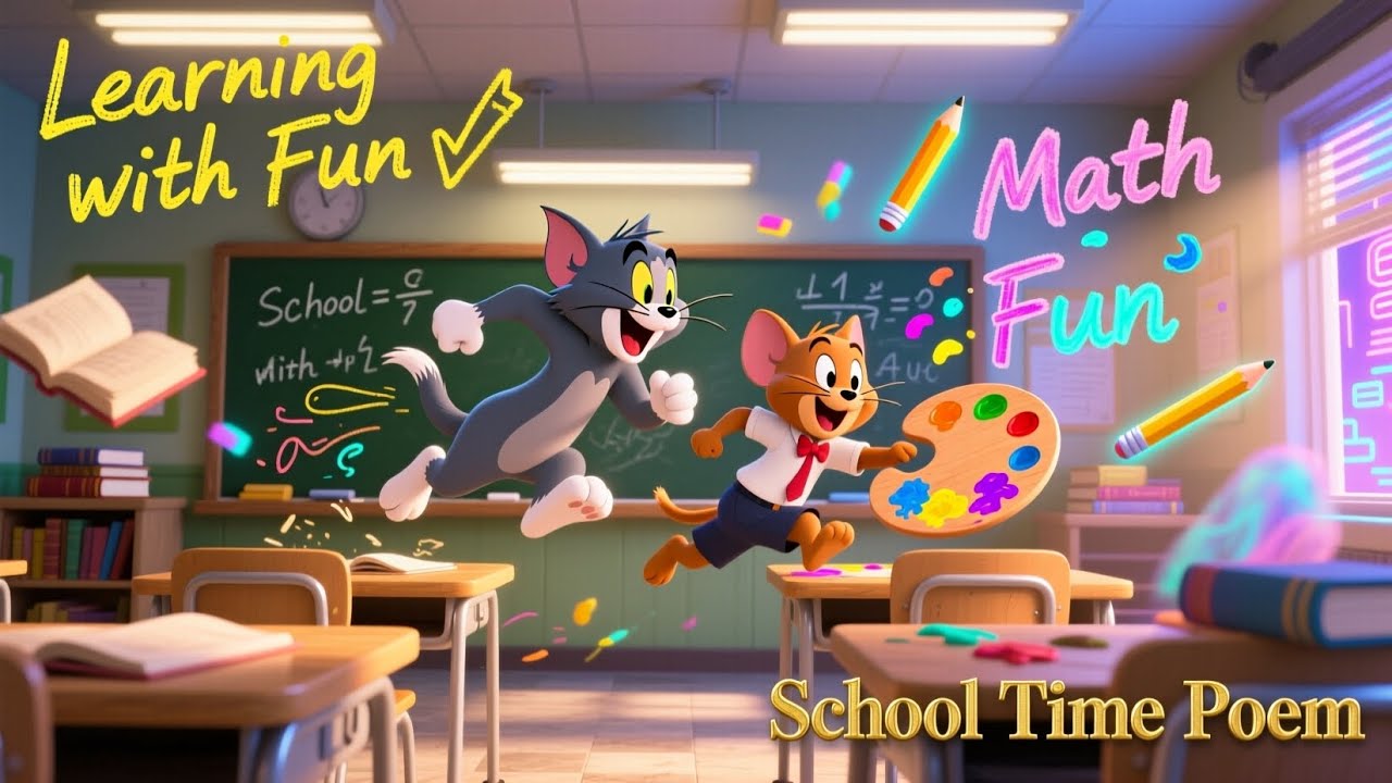 Tom and Jerry | School Time Poem | Learning with Fun ️ — where laughter ...