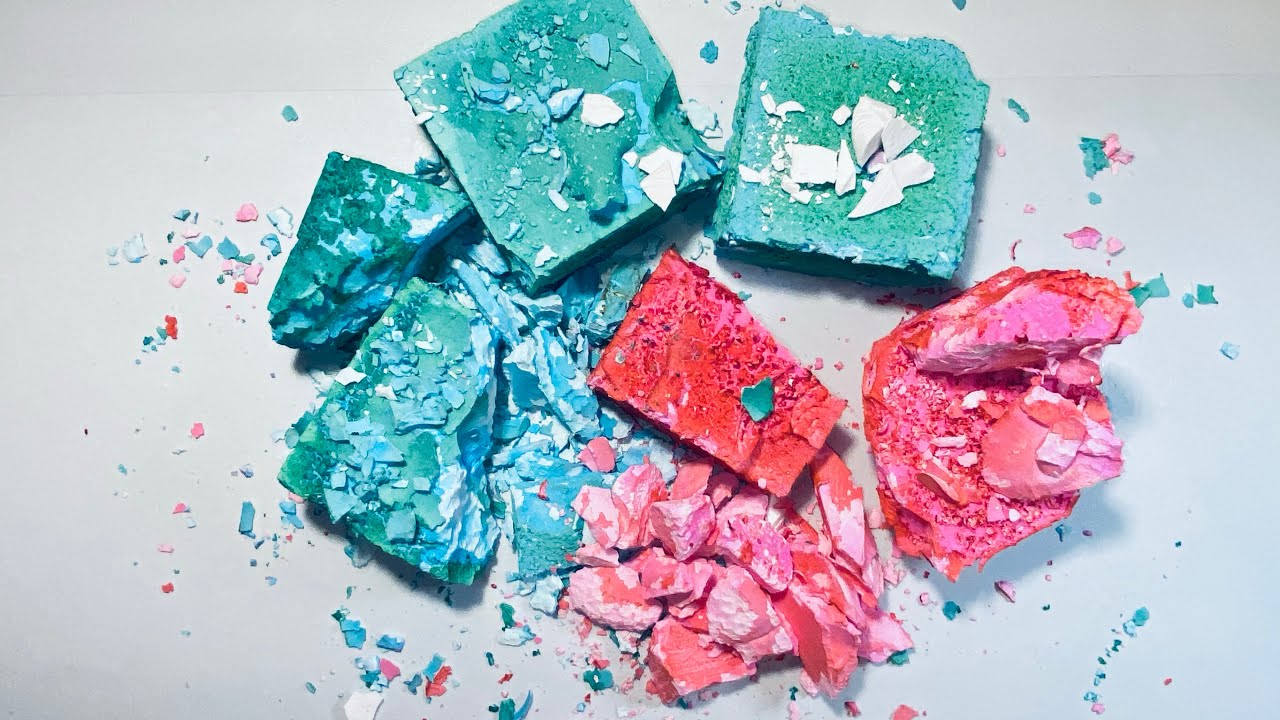 💥Crispy 💕🩵 Pink & Teal/Turquoise Citric Acid Dyed Soft Blocks 🤗 ...