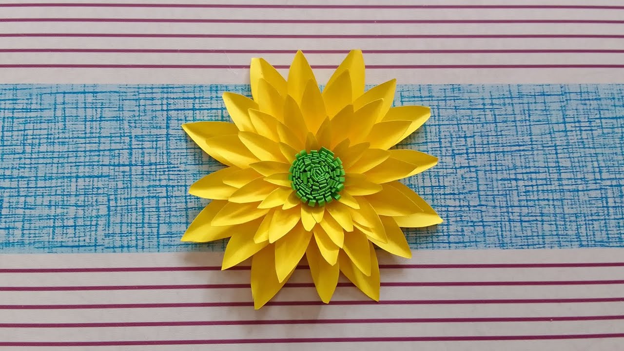 tutorial membuat bunga dari kertas | diy | paper flower | kerajinan ...