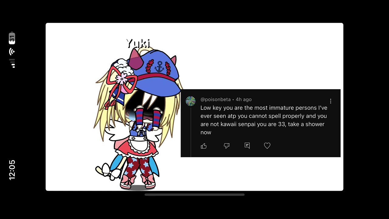 I'm crying bcuz @poisonbeta sent me a rude comment and made fun of mah ...