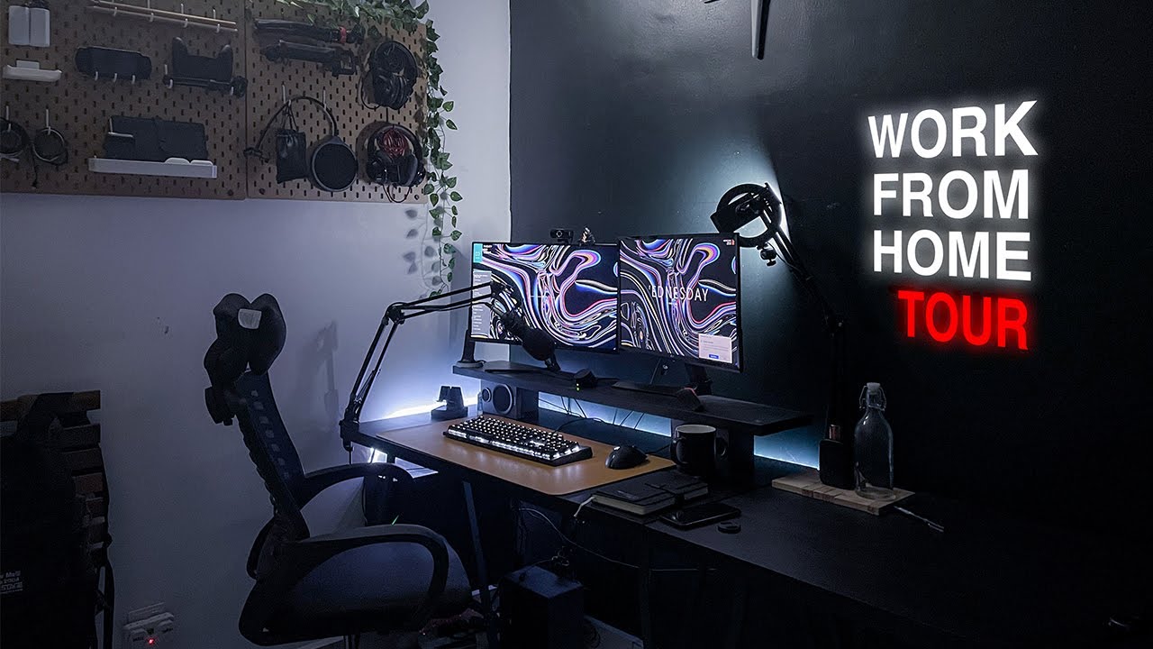 Work From Home Office Tour | Workspace Setup 2021 - YouTube