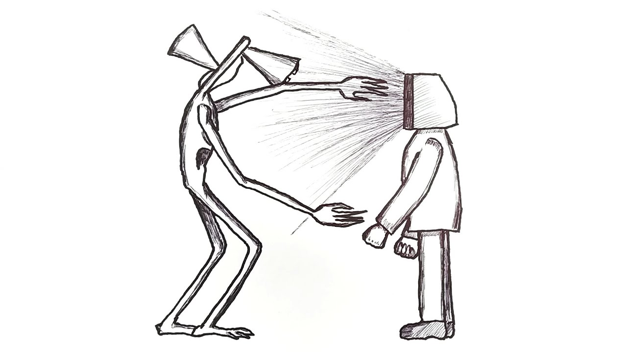 Skibidi toilet, TV Man vs. Siren Head, Drawing step by step - YouTube