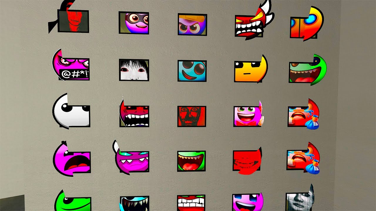 Big Geometry Dash Emoji Family And Rosalia Vs Obunga Big Boss VS Too ...