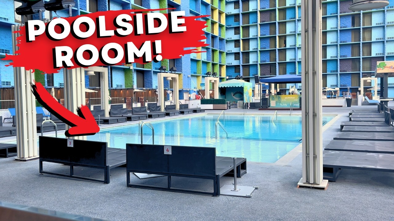 NEW! The Linq Las Vegas Deluxe Poolside Cabana Room Tour (4K) - YouTube