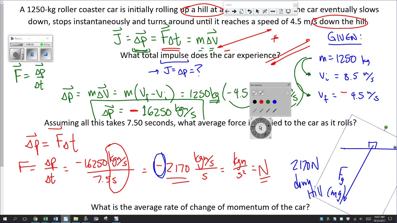 Impulse and F vs t Graphs - YouTube