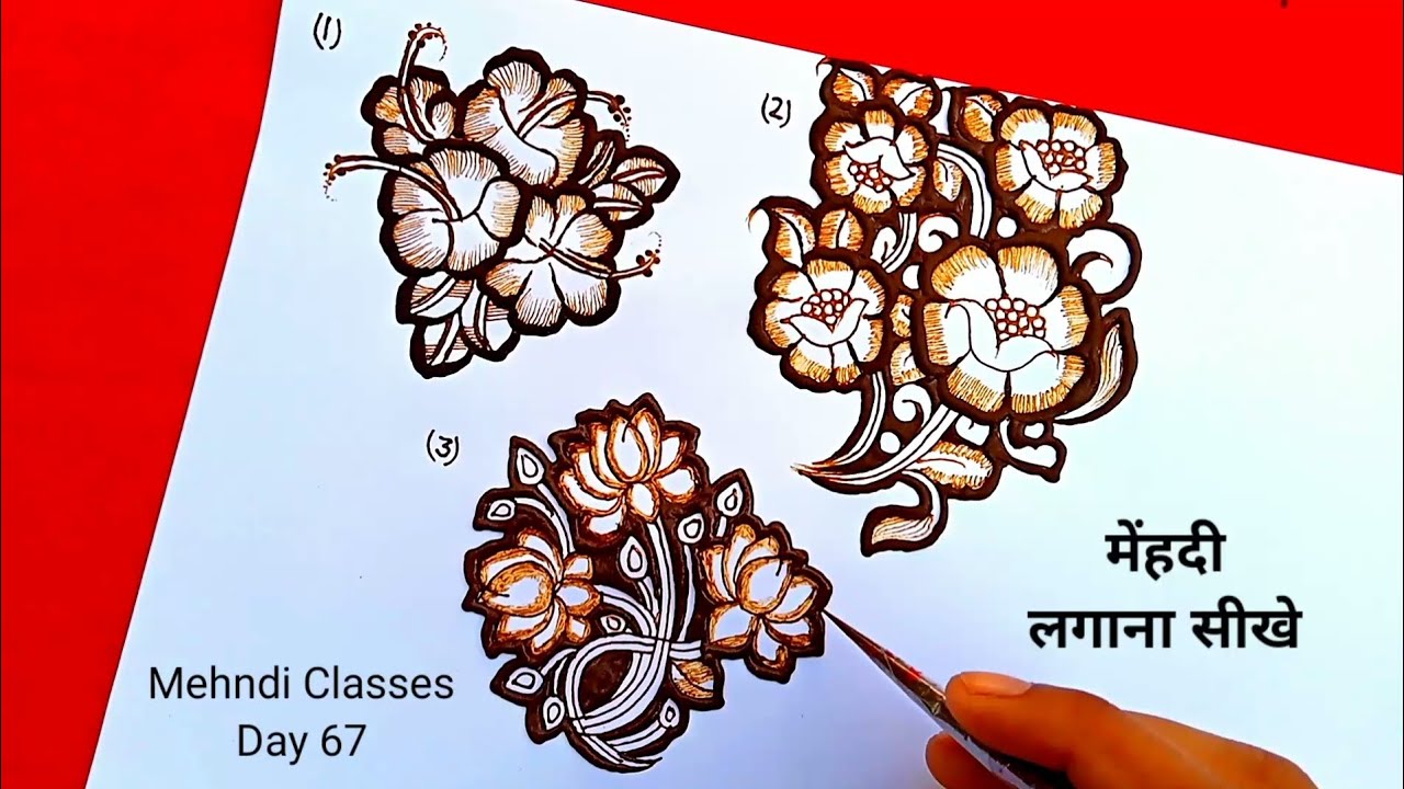 Easy And Beautiful Flowers Pot Mehndi Designs!! Mehndi Classes Day 67 ...