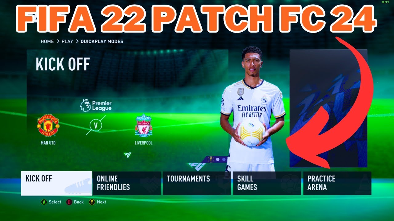 FIFA 22 PATCH FC 24 Theme and graphics Mod V2 PC - YouTube