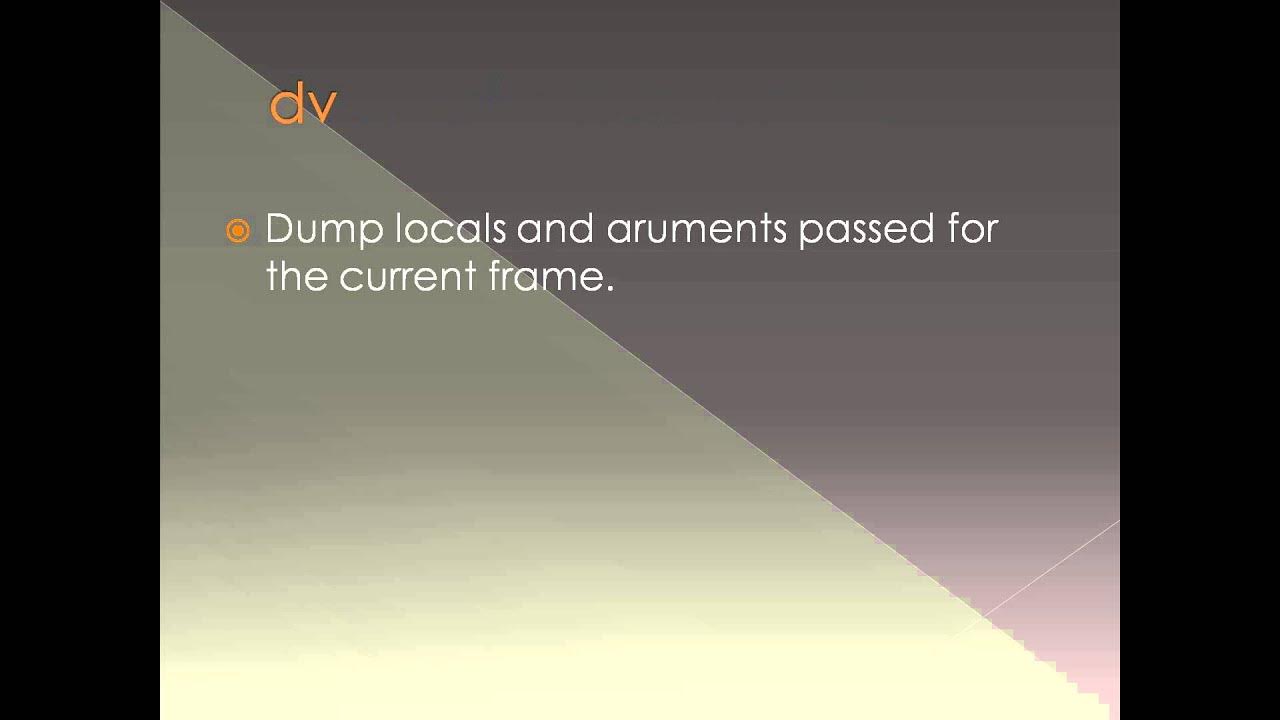 Introduction to Windbg Series 1 Part 10 - Commands dv and .frame - YouTube