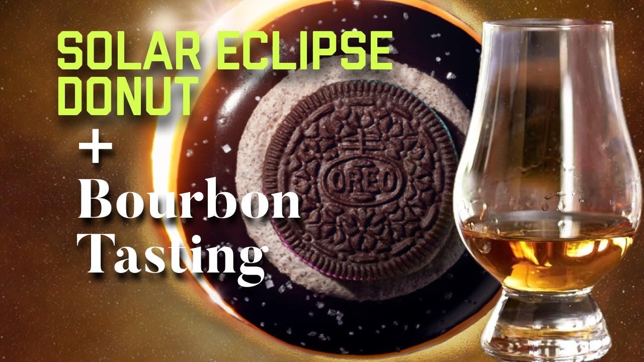 Krispy Kreme Solar Eclipse Donut Review + Bourbon - YouTube