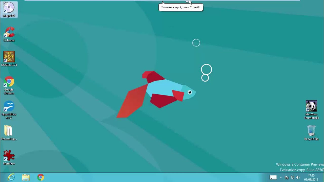 Windows 8 Consumer Preview Build 8250 on VMWare Workstation - YouTube