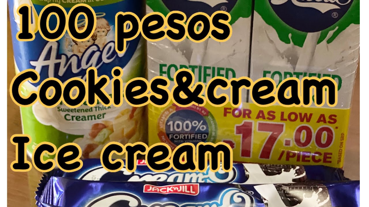 100 pesos Cookies&cream ice cream - YouTube