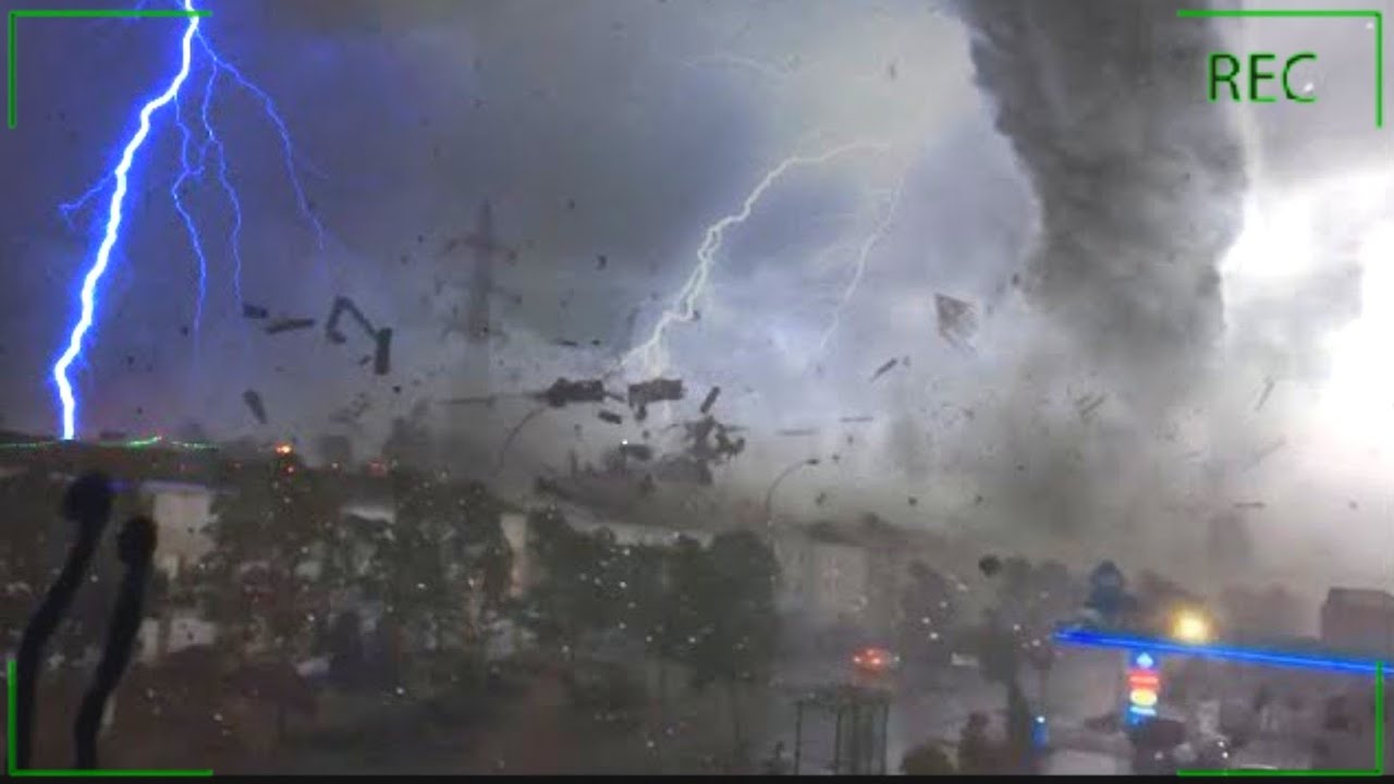 Scariest STORM Moments In Spain Caught On Camera - YouTube