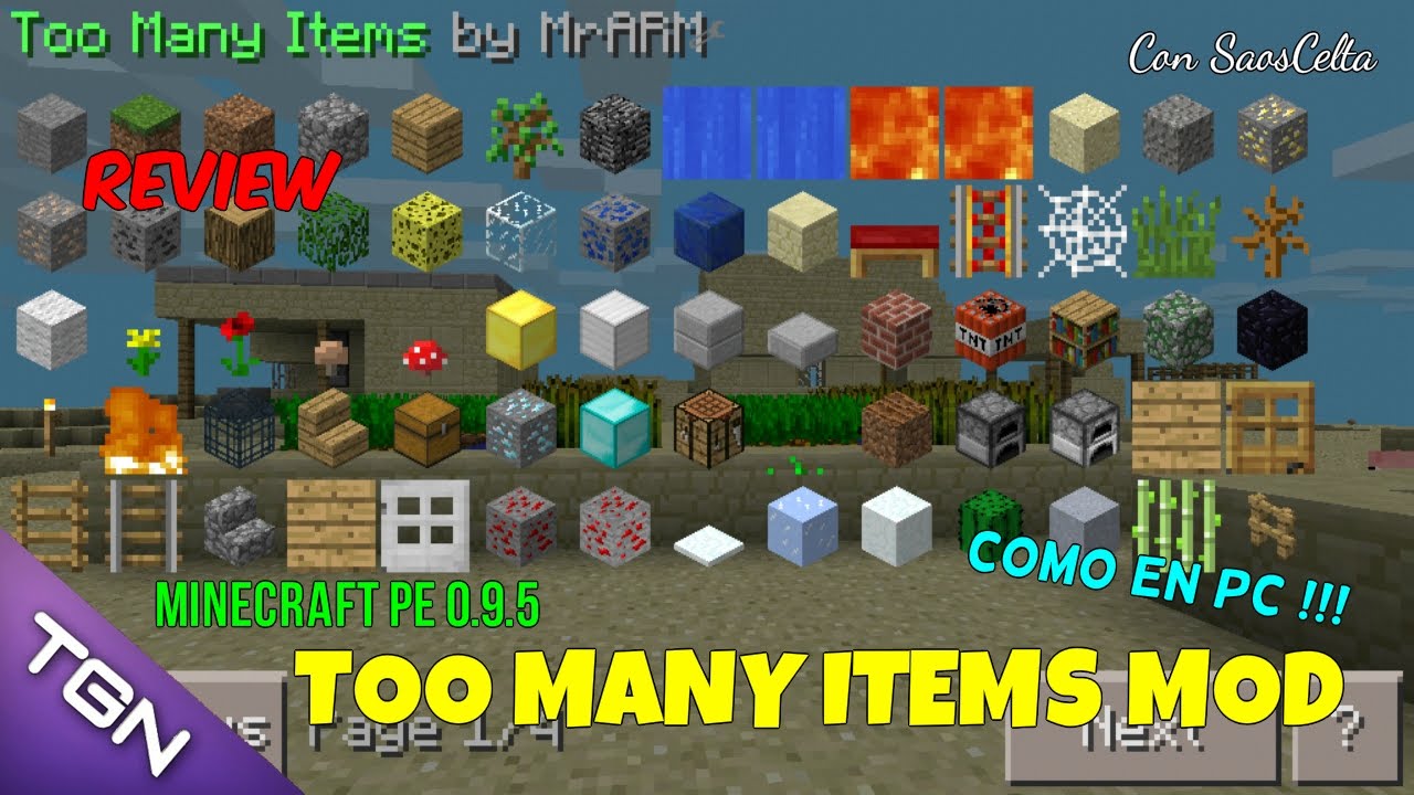 NEI Mod | Minecraft PE 0.9.5 "Como En Pc" (Descarga | Español | Oficial ...