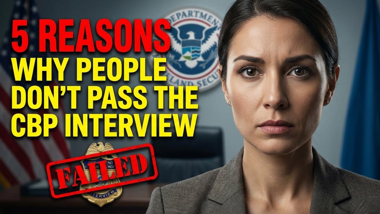5 reasons why people don't pass the CBP interview - YouTube