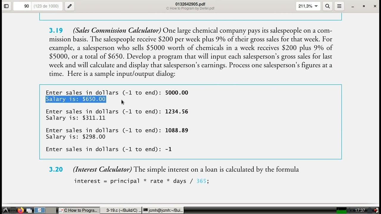 C How to Program (6th edition) - Deitel & Deitel, exercise 3.19 - YouTube