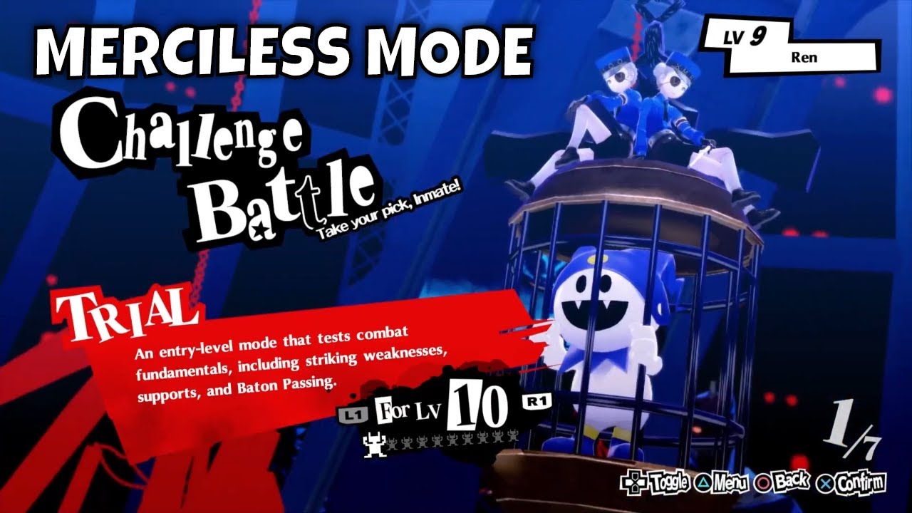Persona 5 Royal - Level 10 Trial Challenge Battle - MERCILESS ...